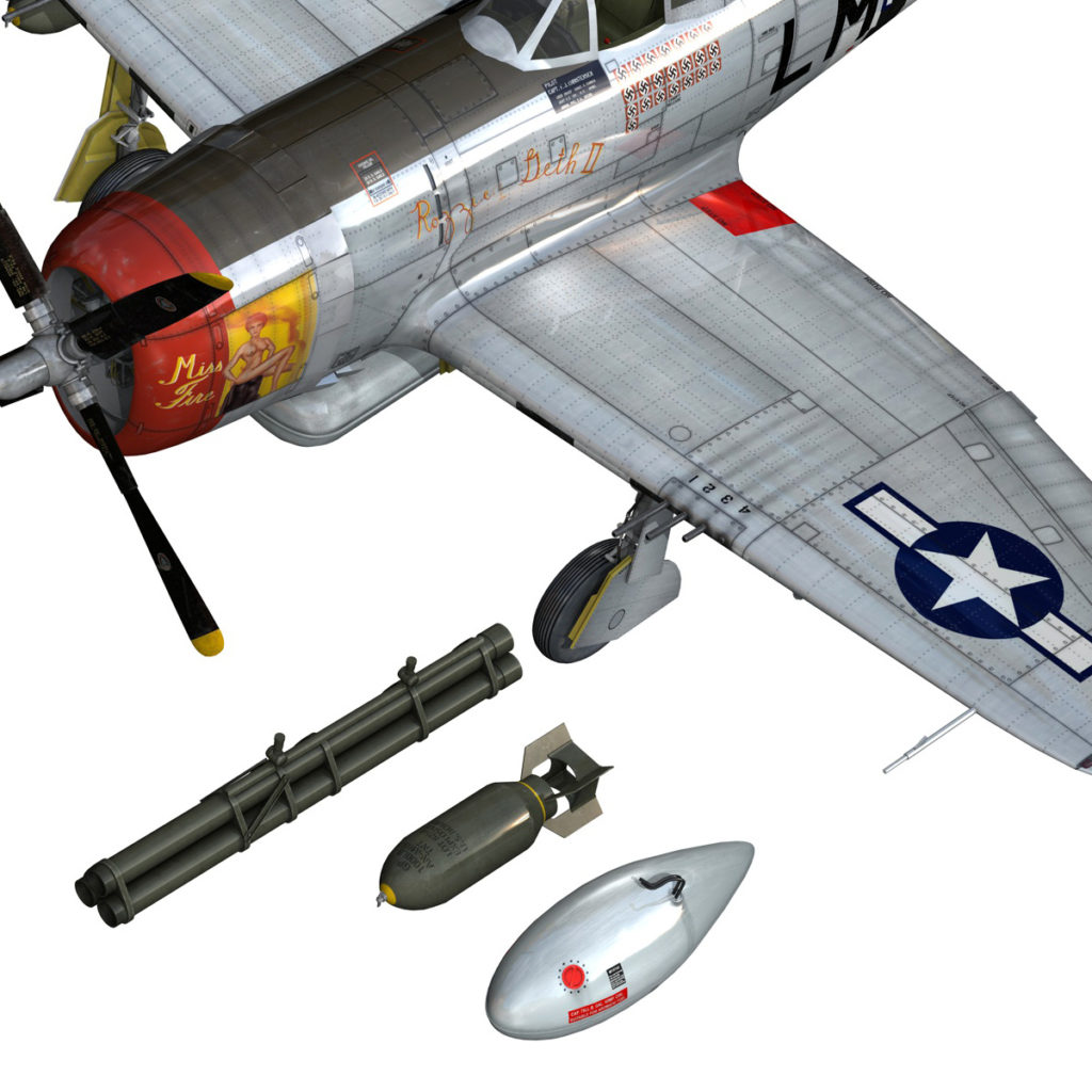 Republic P-47D Thunderbolt - Rozzie Geth II 3D Model - FlatPyramid