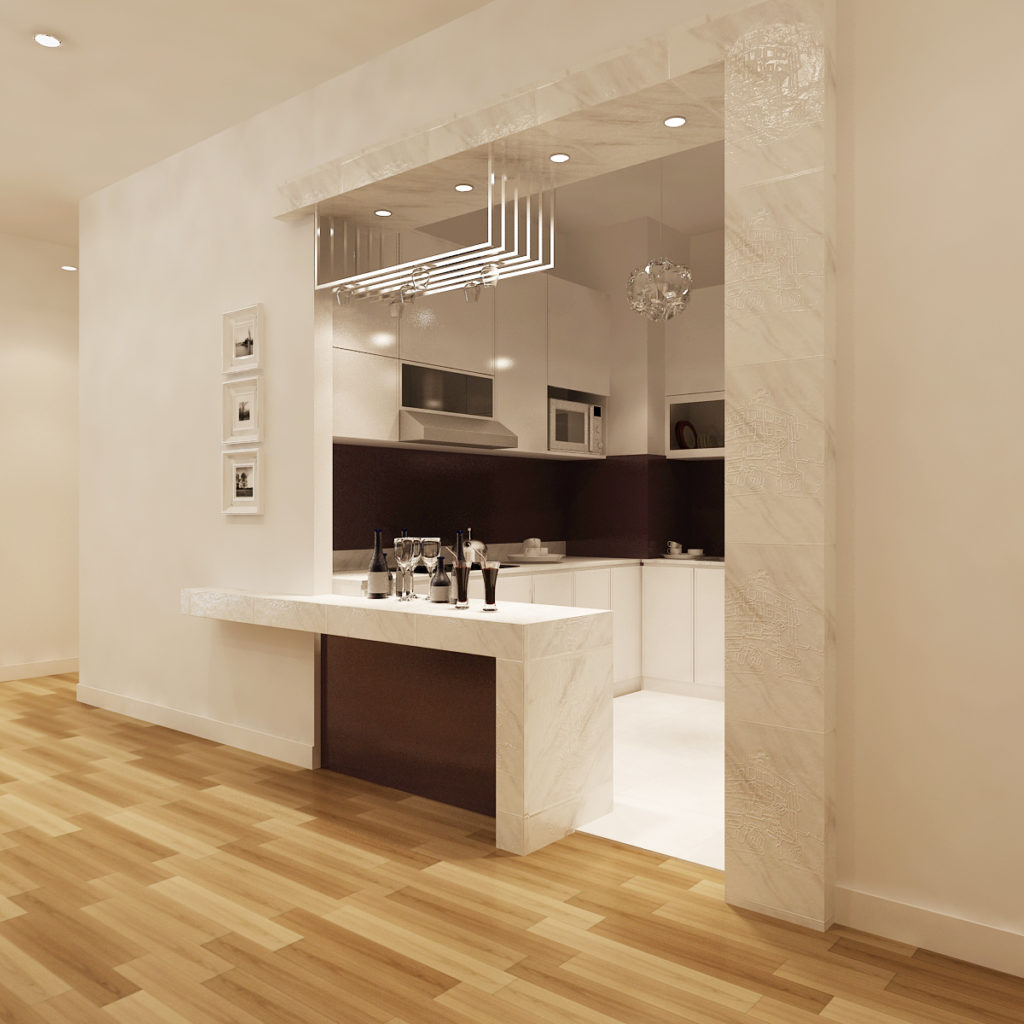 Detailed modern interior cutaway 3D Model - FlatPyramid