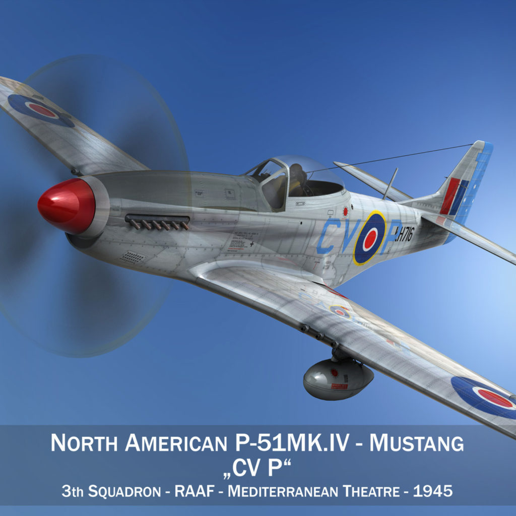 North American P-51K Mustang MK.IV - RAAF 3D Model - FlatPyramid