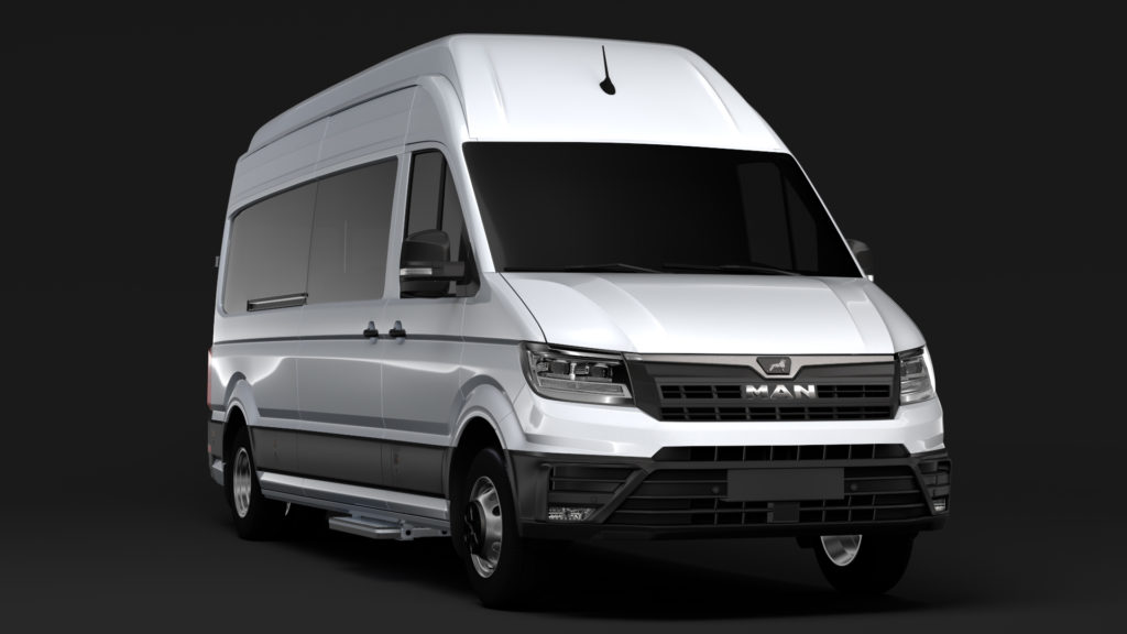 MAN TGE L3H3 Window Van 2018 3D Model - FlatPyramid