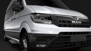 MAN TGE L3H3 Window Van 2018 3D Model - FlatPyramid