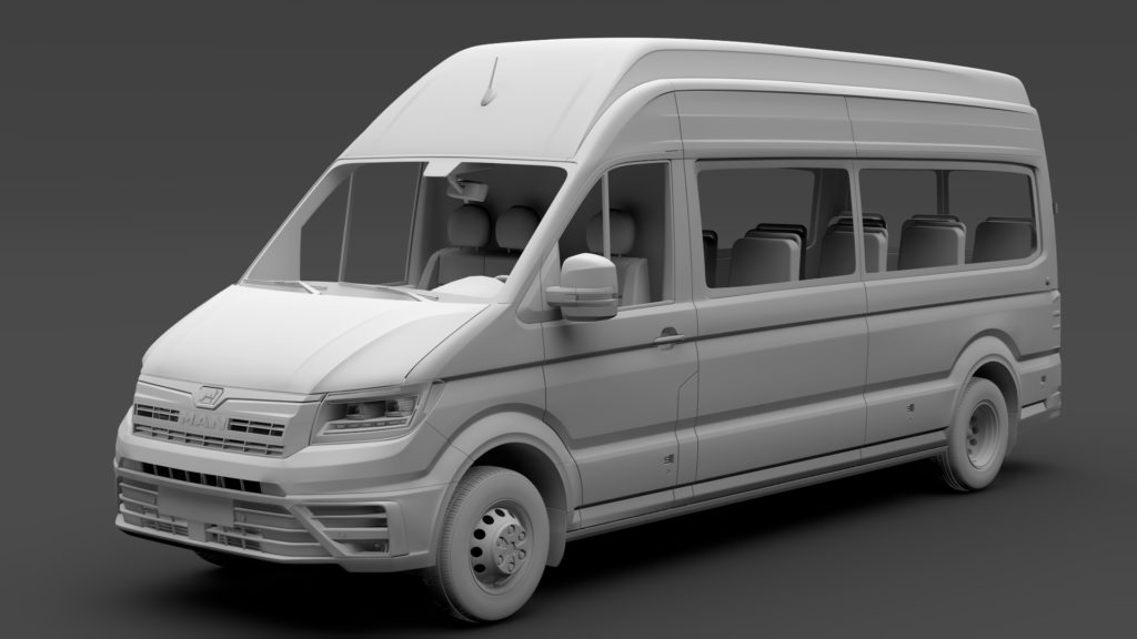 MAN TGE L3H3 Window Van 2018 3D Model - FlatPyramid