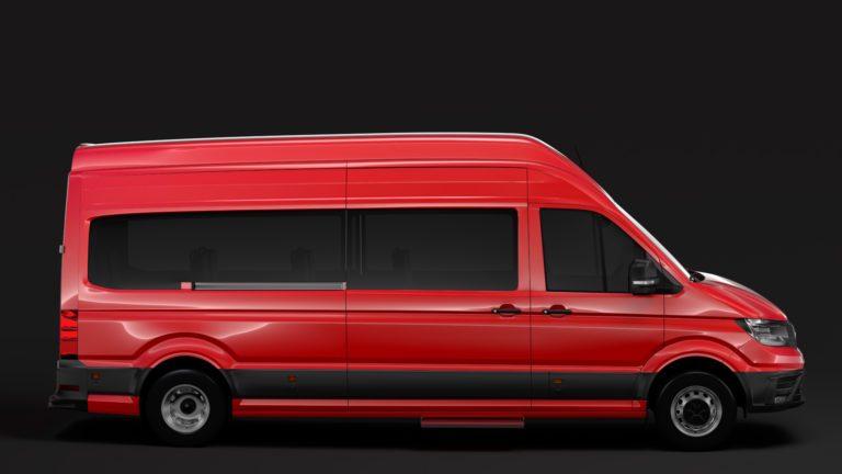 VW Crafter L3H3 Window Van 2018 3D Model - FlatPyramid