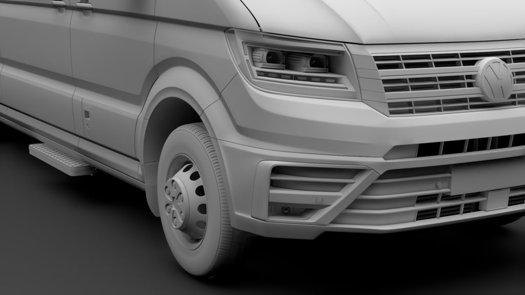 VW Crafter L3H3 Window Van 2018 3D Model - FlatPyramid