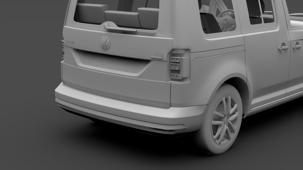 Volkswagen Caddy 2018 3D Model - FlatPyramid