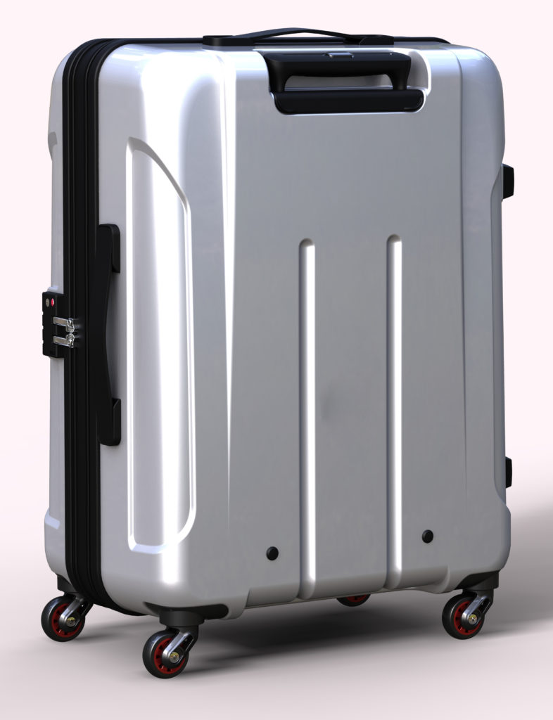 Trolley Suitcase Bag 02 3D Model - FlatPyramid