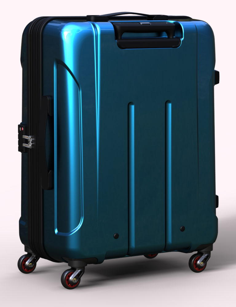 Trolley Suitcase Bag 02 3D Model - FlatPyramid