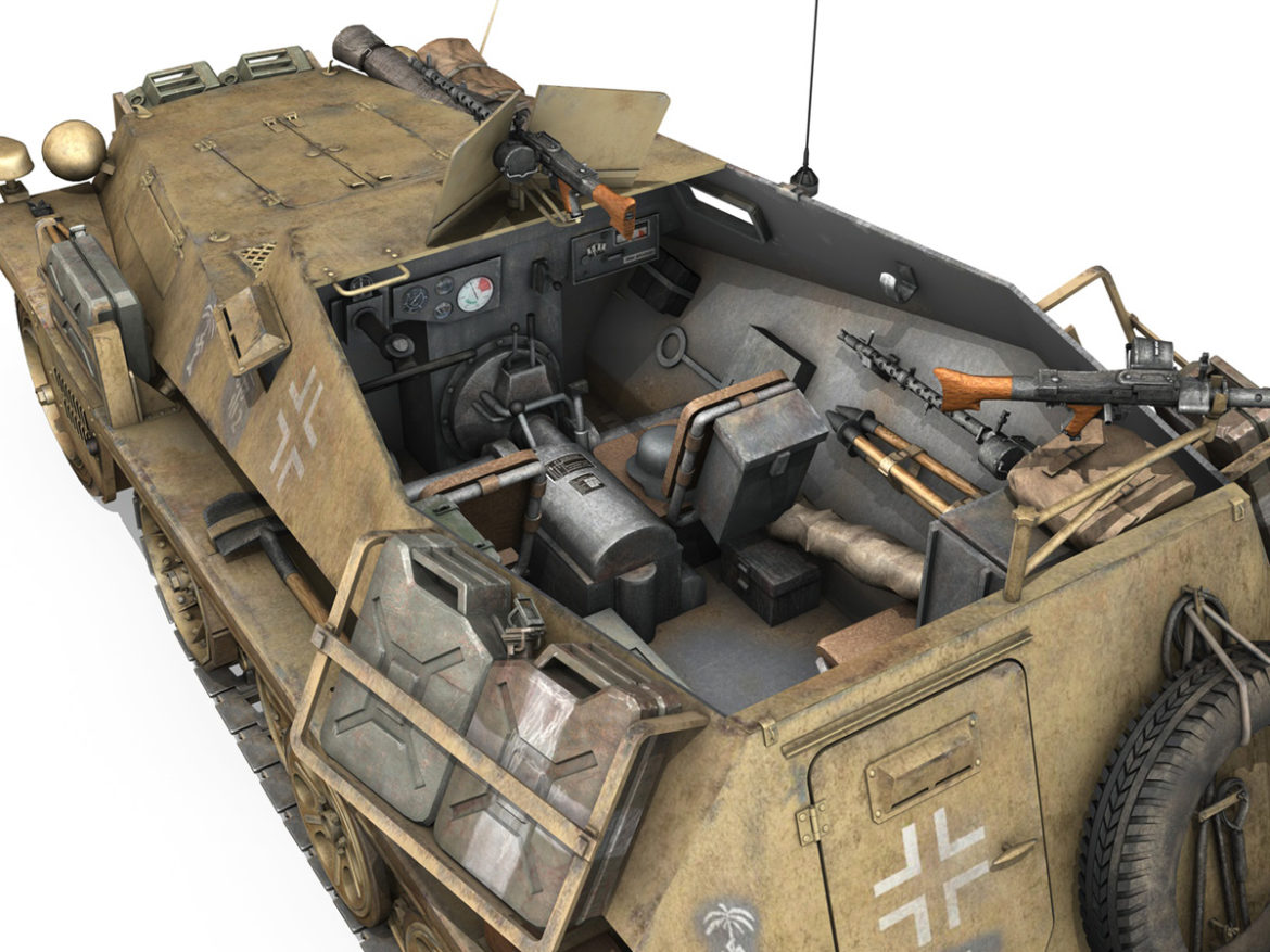 SD.KFZ 250/1 - Halftruck - 10PD 3D Model - FlatPyramid