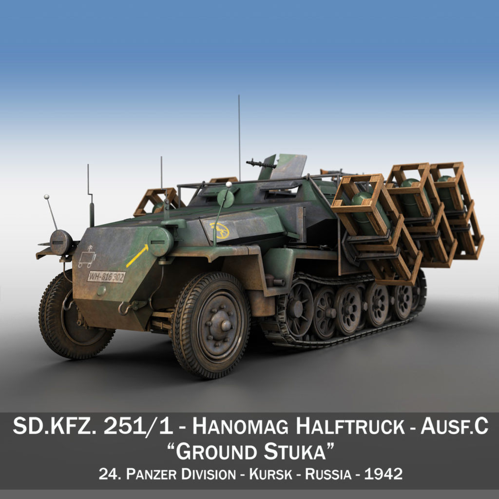 SD.KFZ 251/1 Ausf.C - Ground Stuka - 24PD 3D Model - FlatPyramid