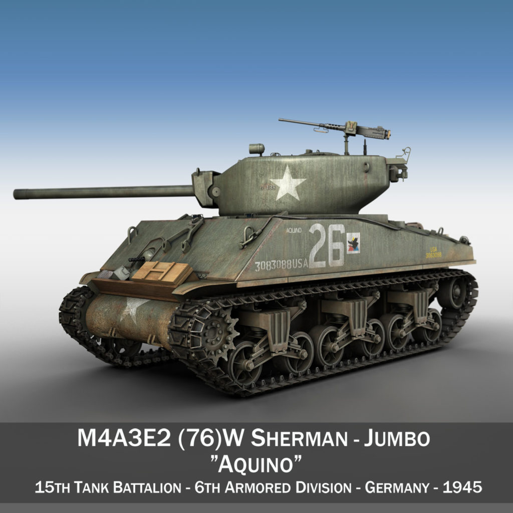M4A3E2 - Sherman Jumbo - Aquino 3D Model - FlatPyramid