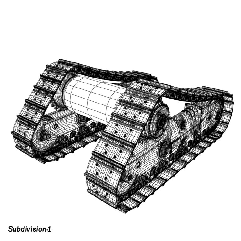 Rigged tracks 3D Model - FlatPyramid