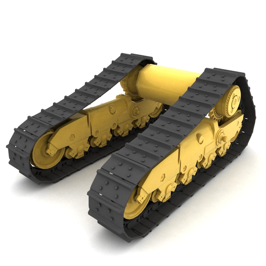 Rigged tracks 3D Model - FlatPyramid