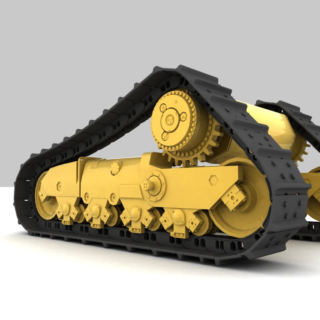 Rigged tracks 3D Model - FlatPyramid