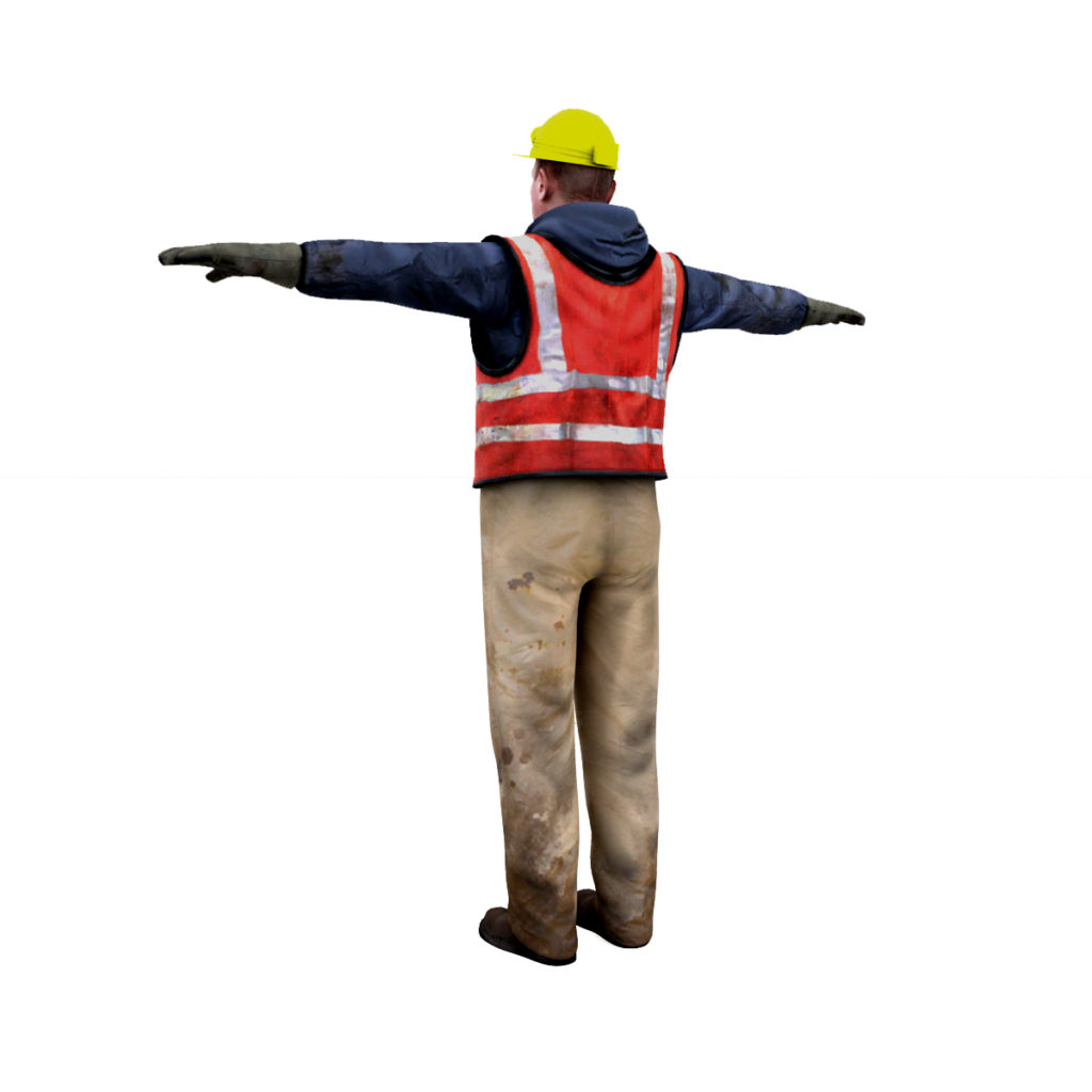Male worker 3D Model - FlatPyramid