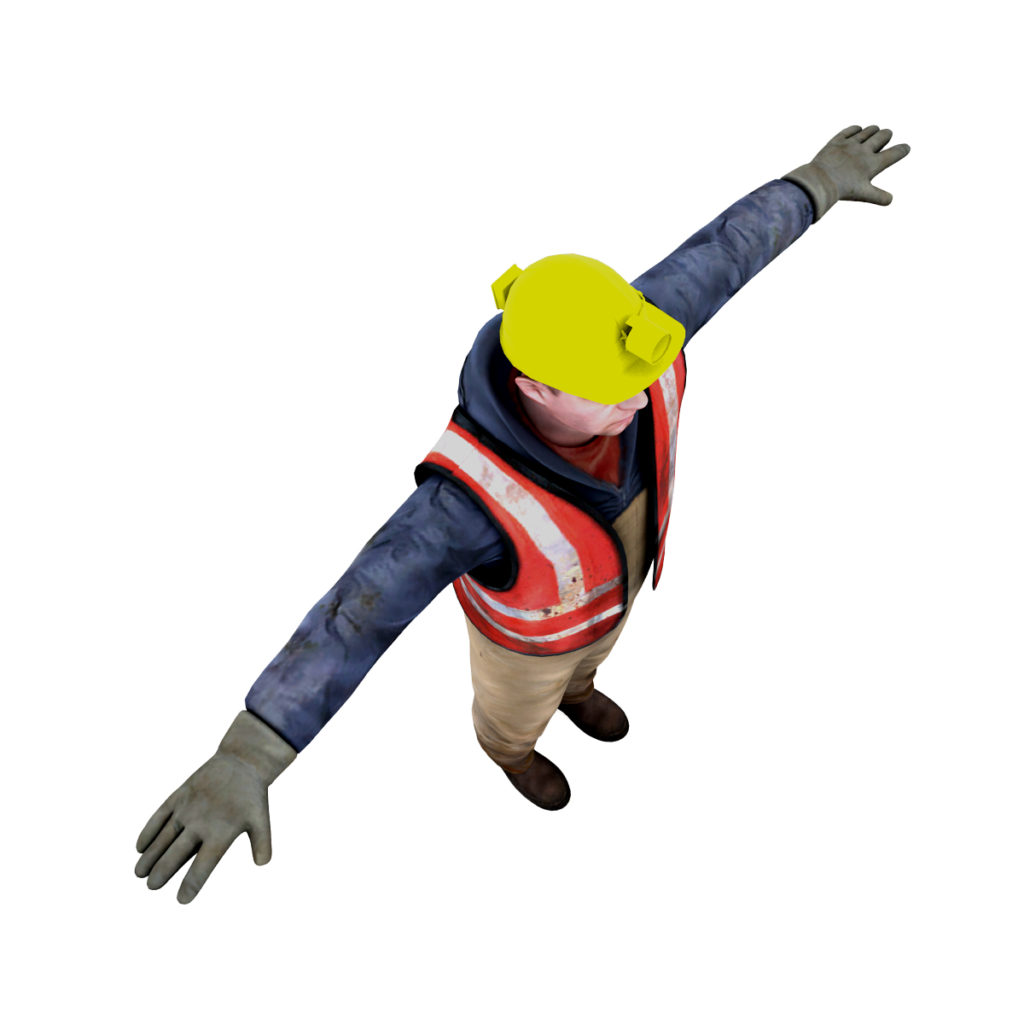 Male worker 3D Model - FlatPyramid