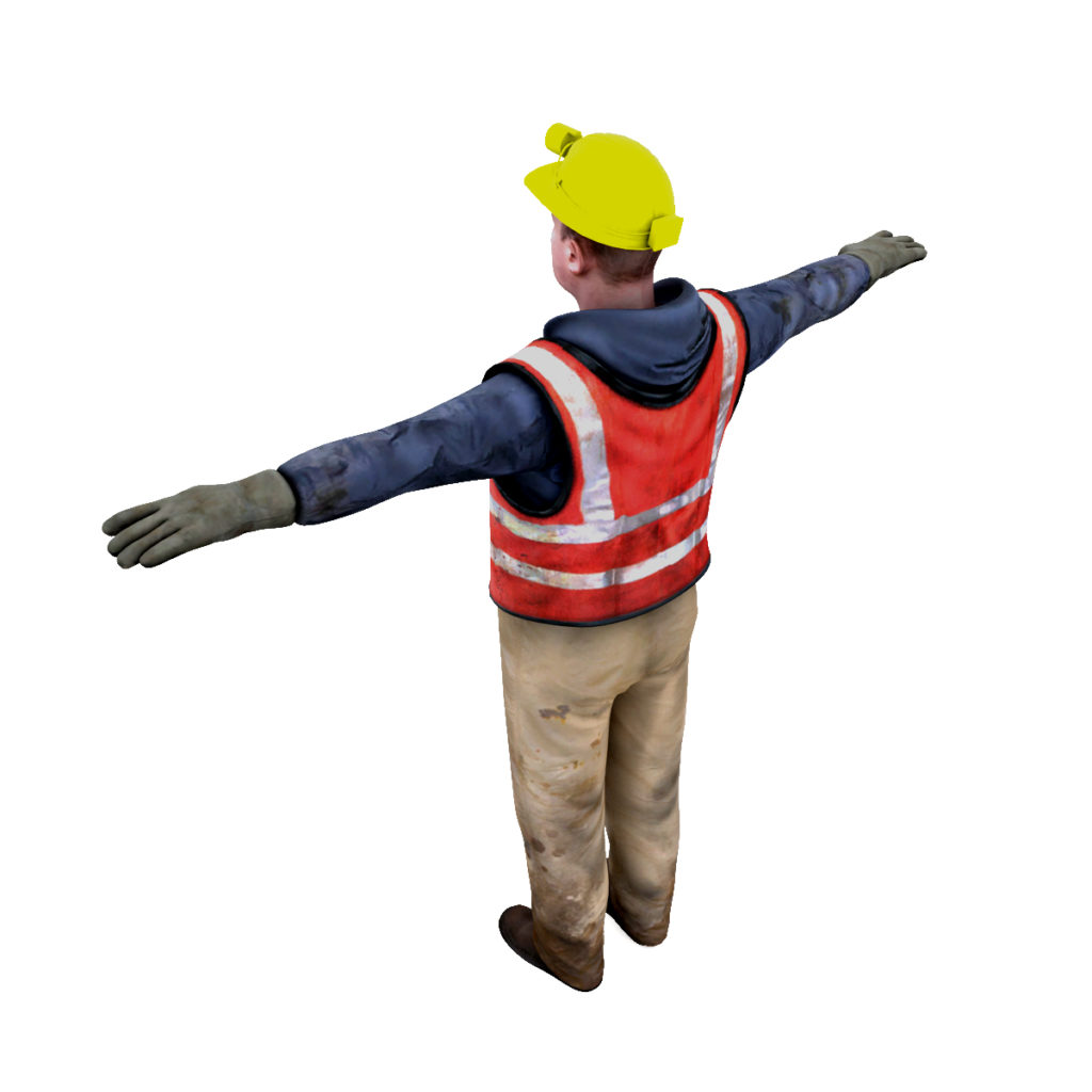 Male worker 3D Model - FlatPyramid