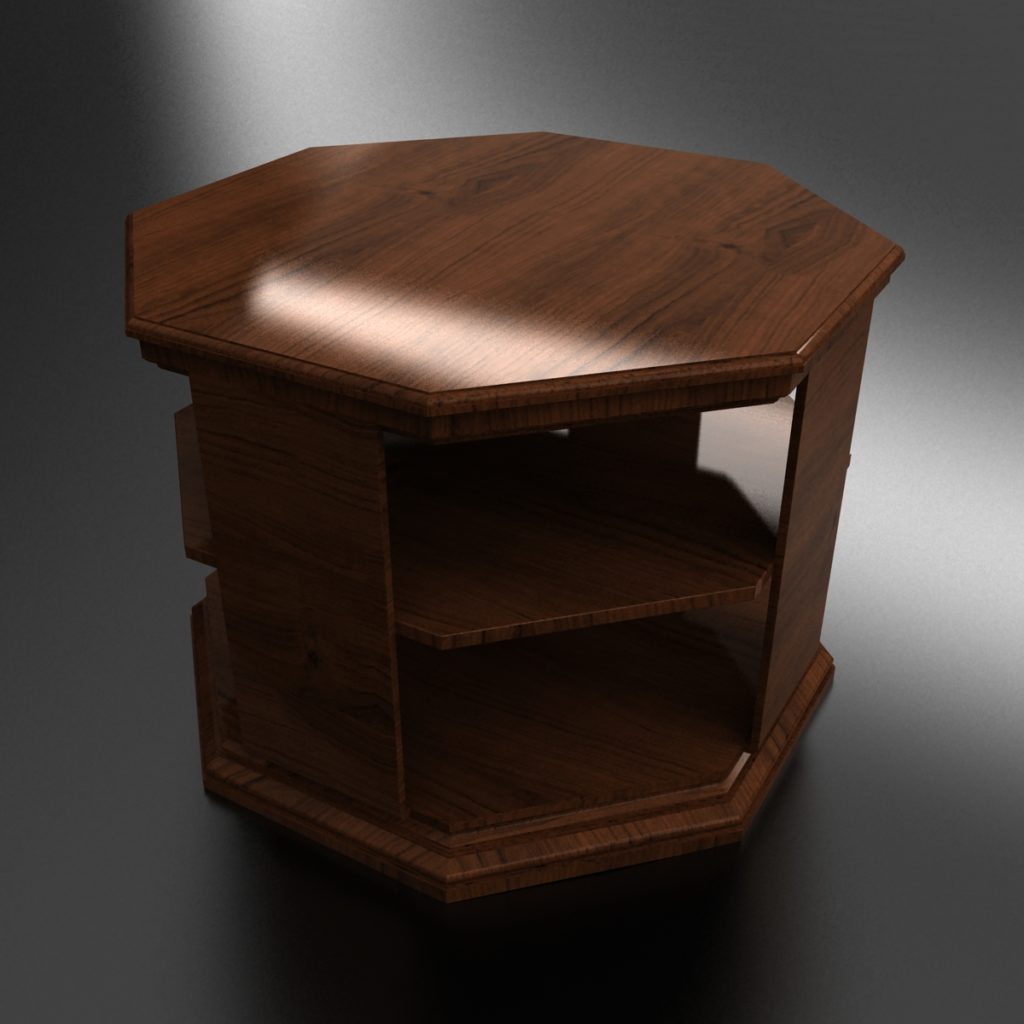 Corner table 3D Model - FlatPyramid