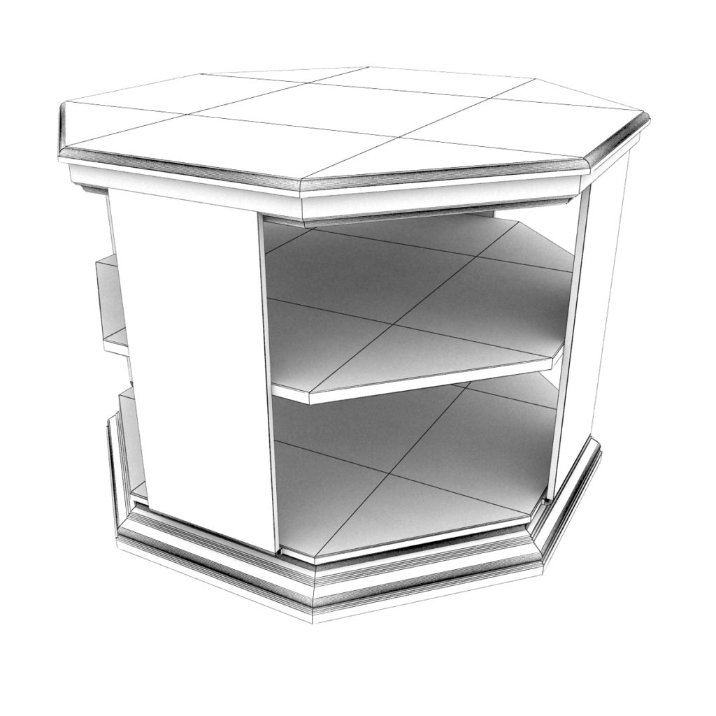 Corner table 3D Model - FlatPyramid