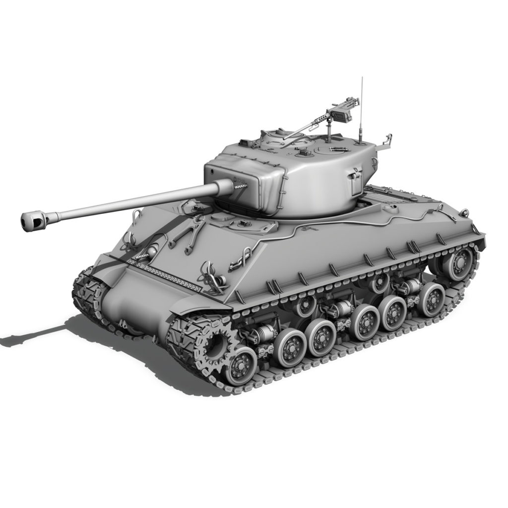 M4A3E8 Sherman - Easy Eight - Korea 3D Model - FlatPyramid