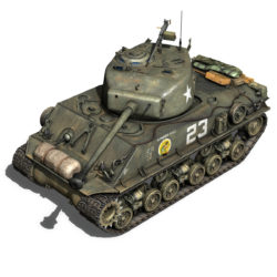 M4A3E8 Sherman - Easy Eight - A Paper Doll 3D Model - FlatPyramid