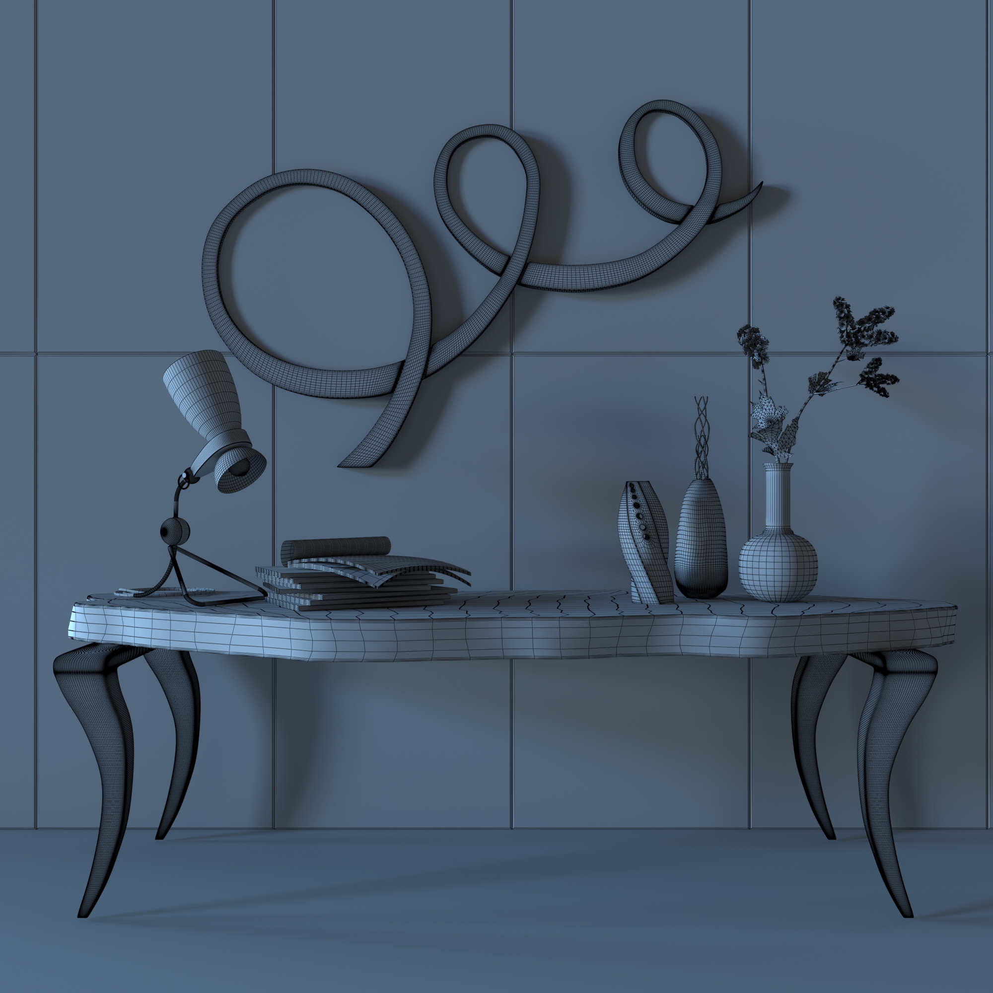 table and mirror-16 3D Model - FlatPyramid