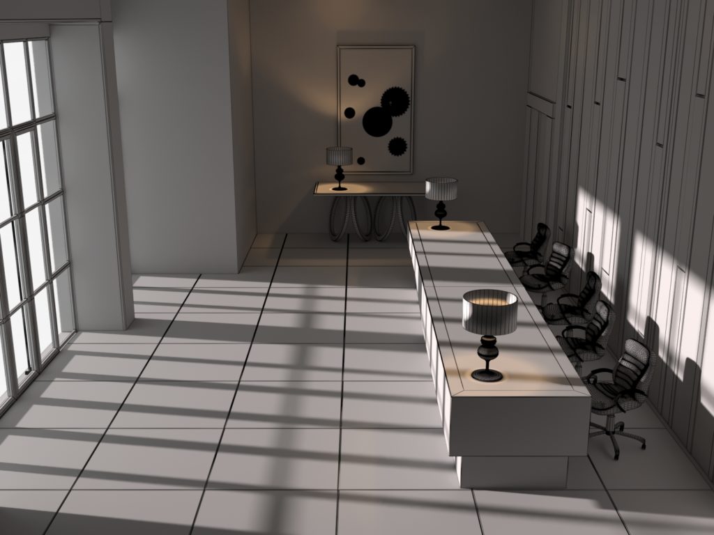 modern office 3D Model - FlatPyramid