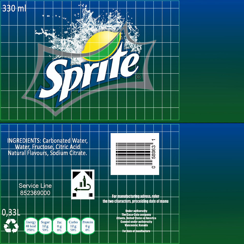 Sprite Drink Glass Bottle 3D Model FlatPyramid