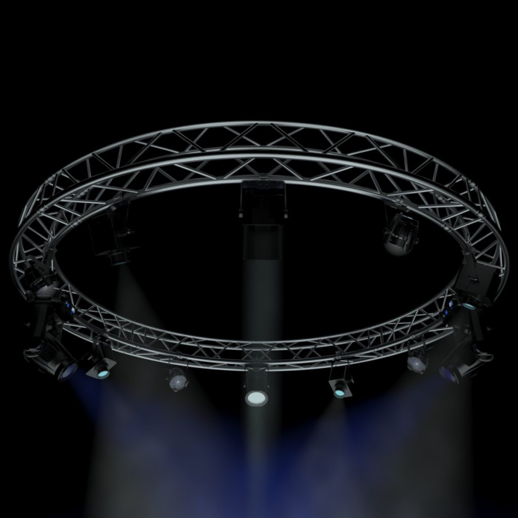 Circle Square Truss 400cm-Stage Lights 3D Model - FlatPyramid