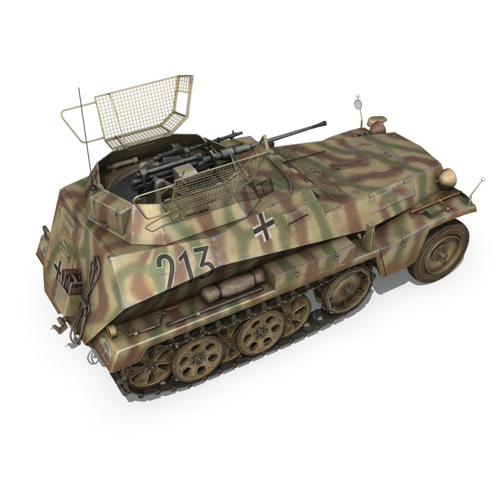 SD.KFZ 250/9 - Reconnaissance Halftruck - 116PzDiv 3D Model - FlatPyramid