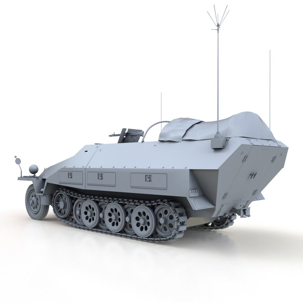 SD.KFZ 251/3 Ausf.D - Communications Vehicle 3D Model - FlatPyramid