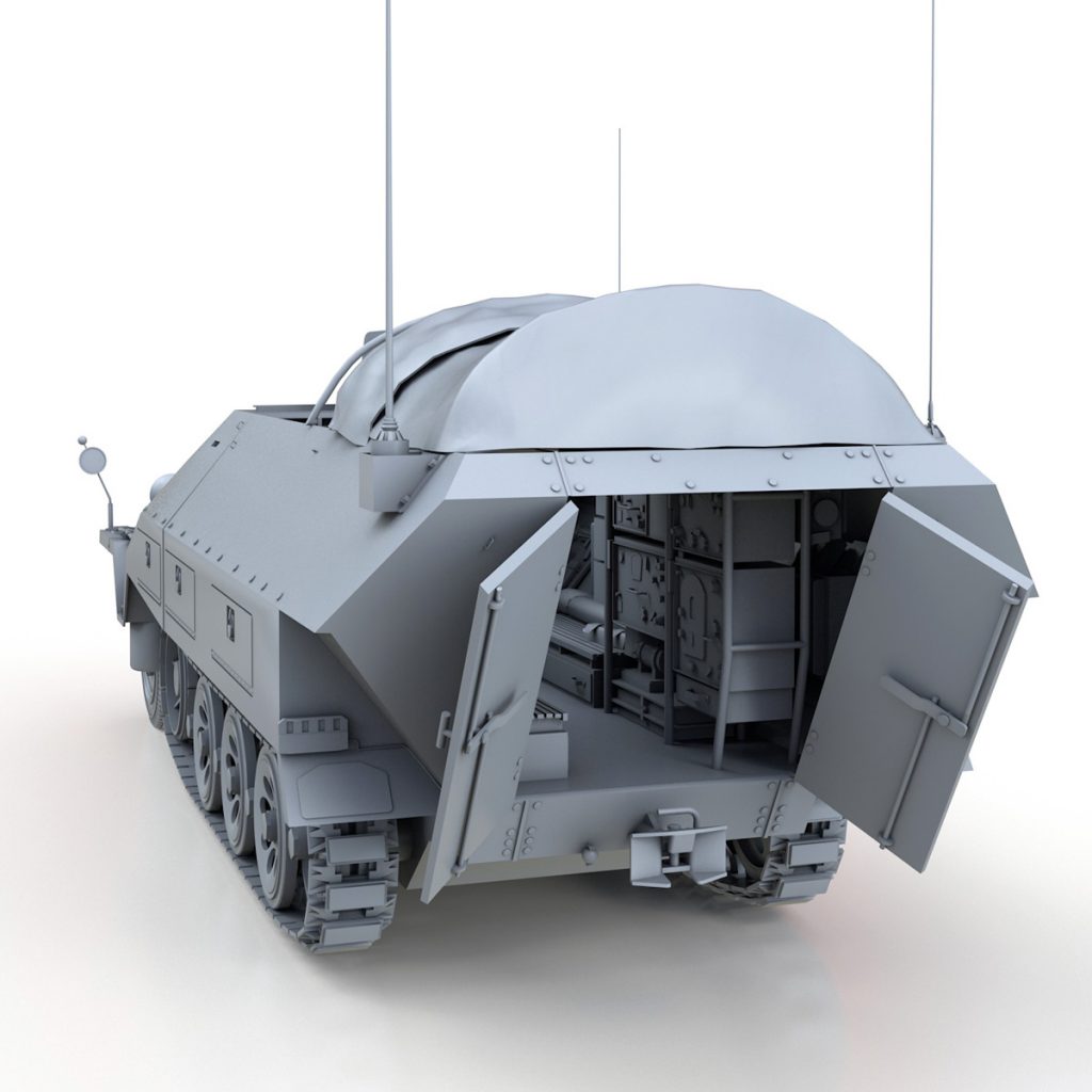 SD.KFZ 251/3 Ausf.D - Communications Vehicle 3D Model - FlatPyramid