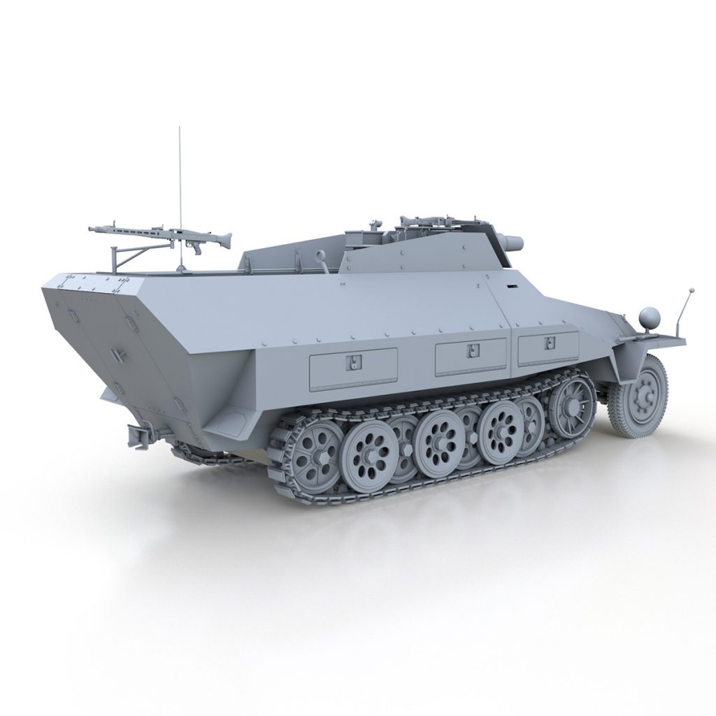 SD.KFZ 251/9 Ausf.D - Kanonenwagen Stummel 3D Model - FlatPyramid