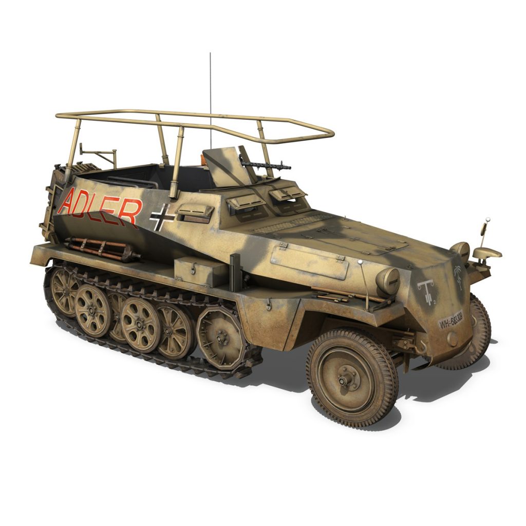 SD.KFZ 250 3 - Adler - Halftrack command variant 3D Model - FlatPyramid