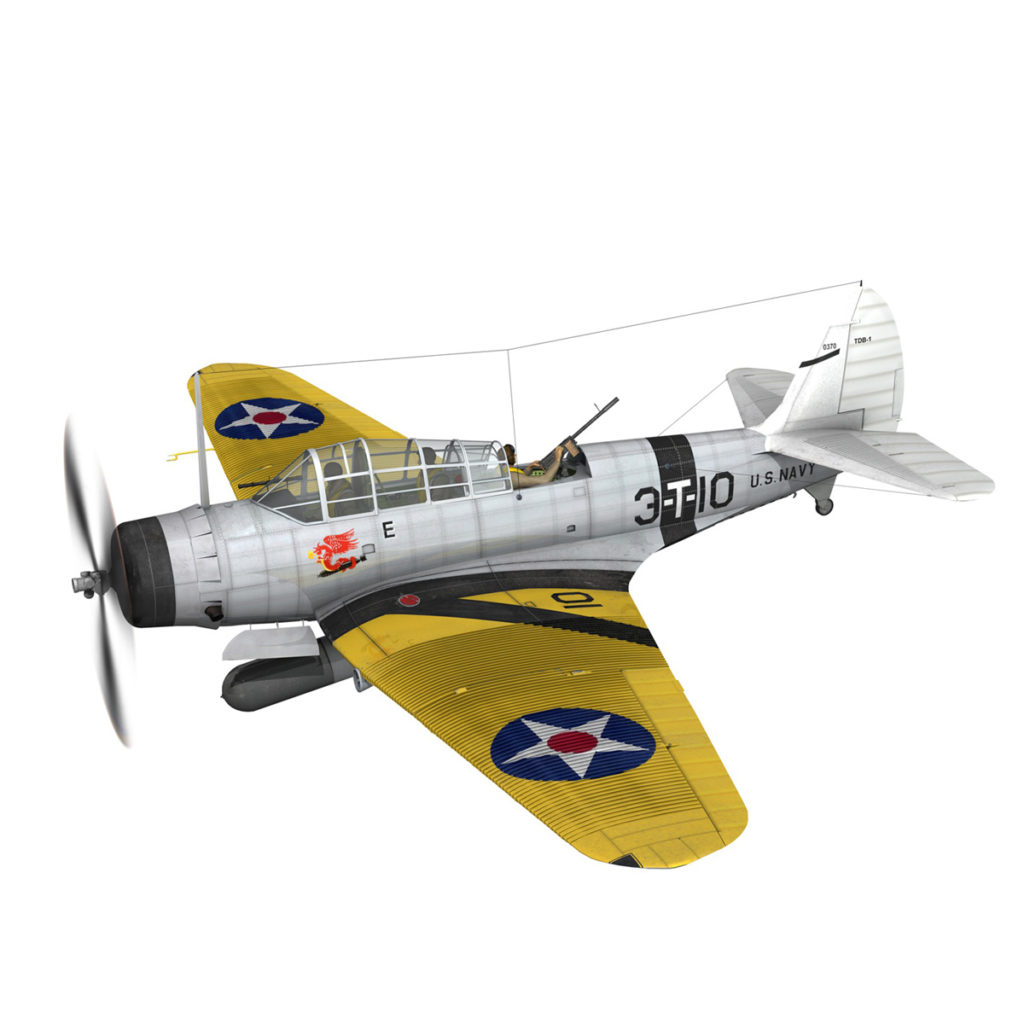 Douglas TDB-1 Devastator - 3T10 3D Model - FlatPyramid