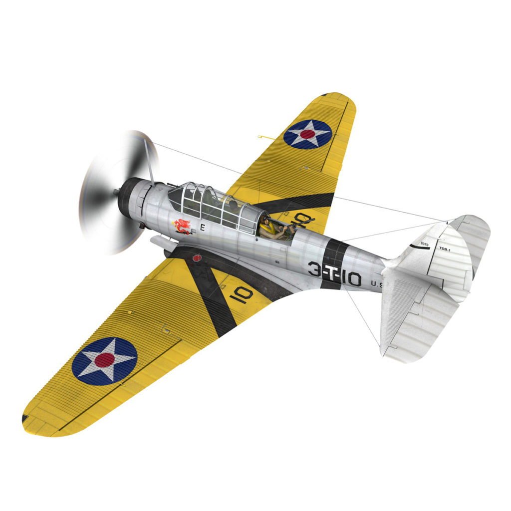 Douglas TDB-1 Devastator - 3T10 3D Model - FlatPyramid