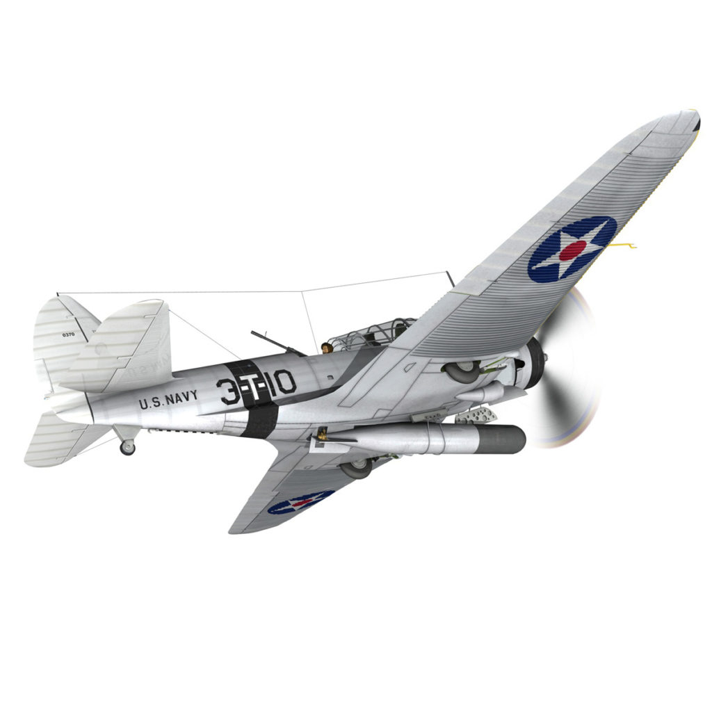 Douglas TDB-1 Devastator - 3T10 3D Model - FlatPyramid