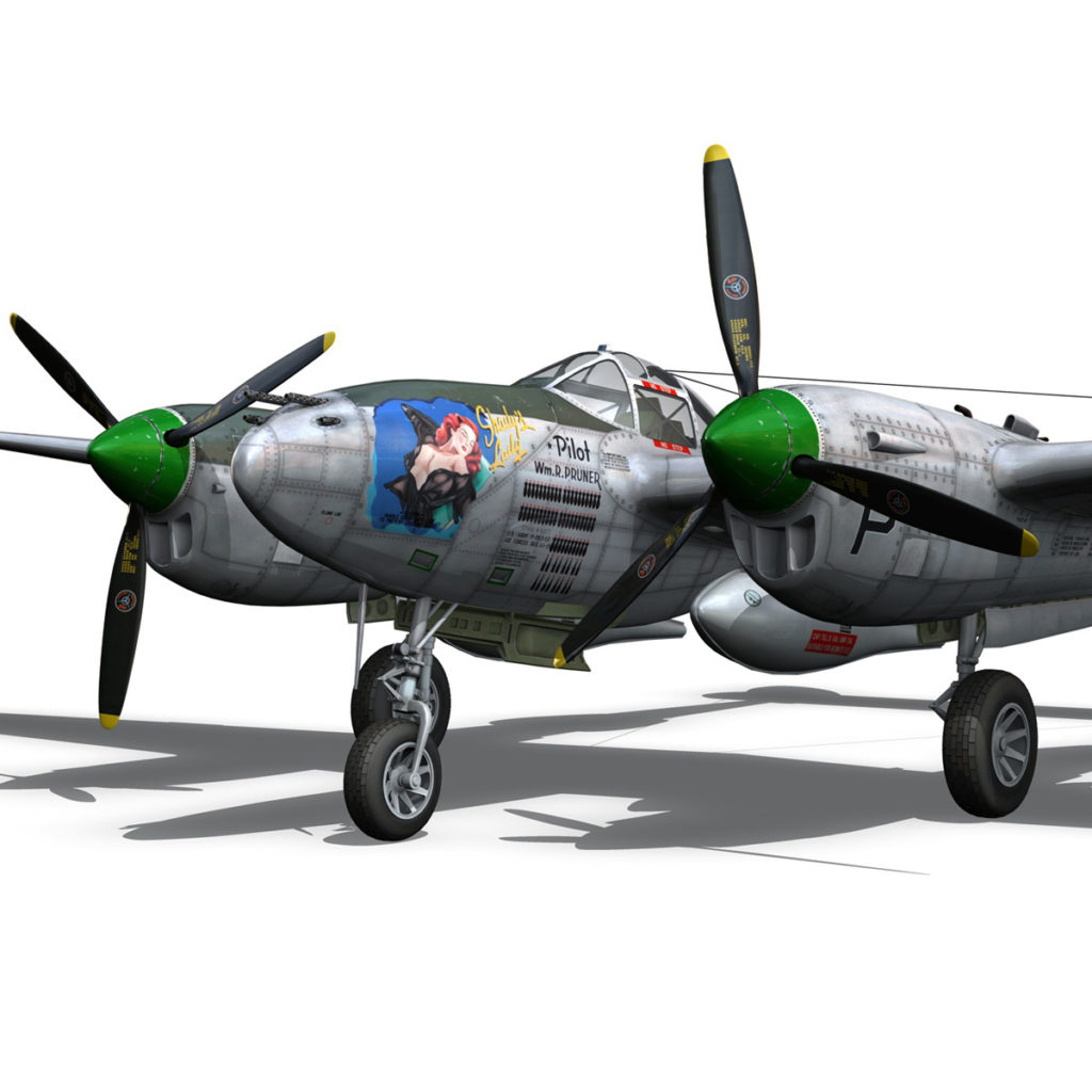 Lockheed P-38 Lightning - Shadys Lady 3D Model - FlatPyramid