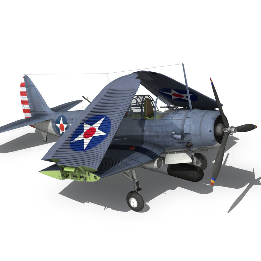 Douglas TDB-1 Devastator - T1 3D Model - FlatPyramid