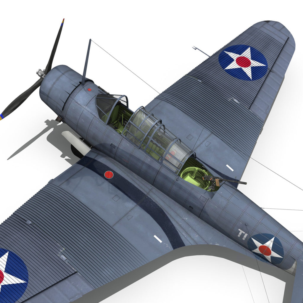 Douglas TDB-1 Devastator - T1 3D Model - FlatPyramid