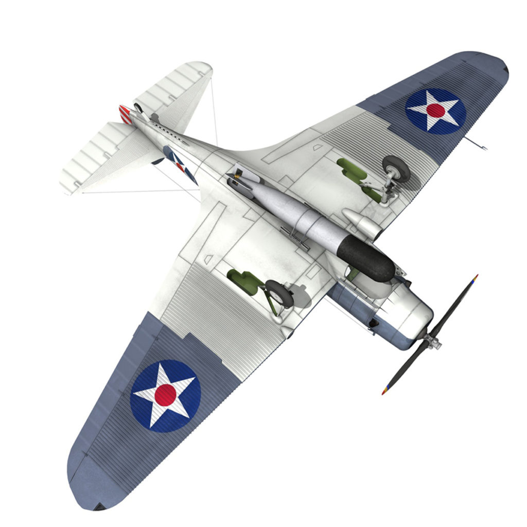 Douglas TDB-1 Devastator - T1 3D Model - FlatPyramid