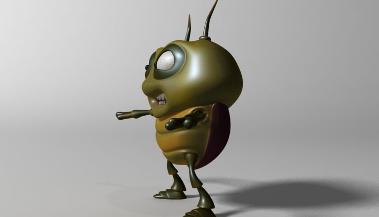 Cartoon Bug RIGGED 3D Model - FlatPyramid