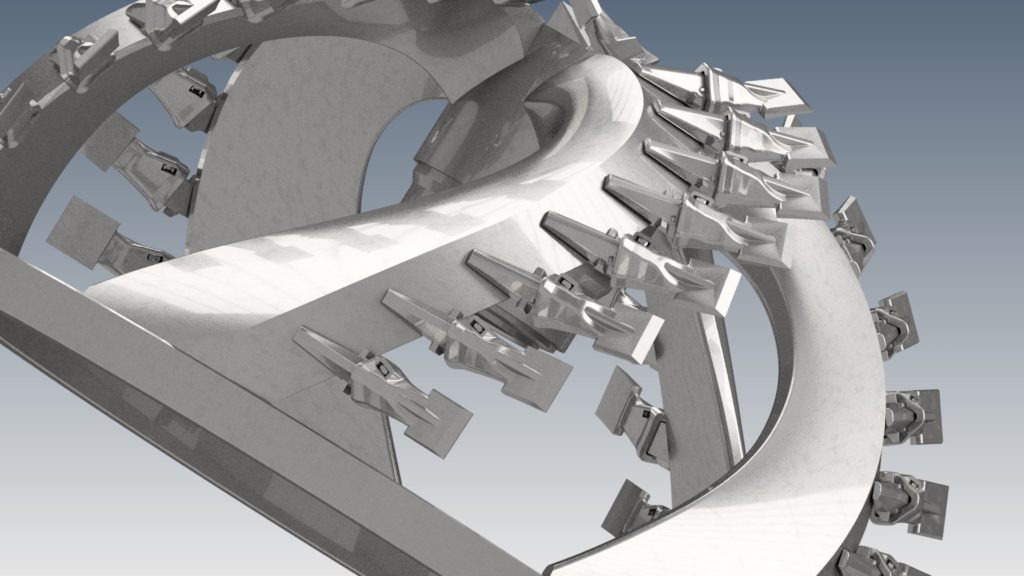 Cutter Head 3D Model - FlatPyramid