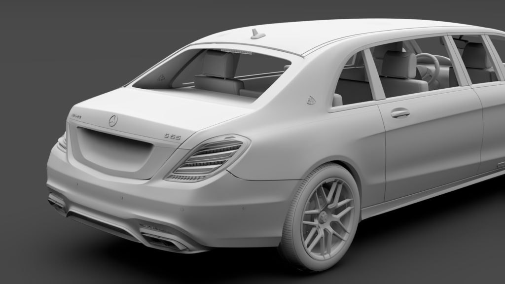 Mercedes AMG Maybach S 65 Pullman VV222 2019 3D Model - FlatPyramid