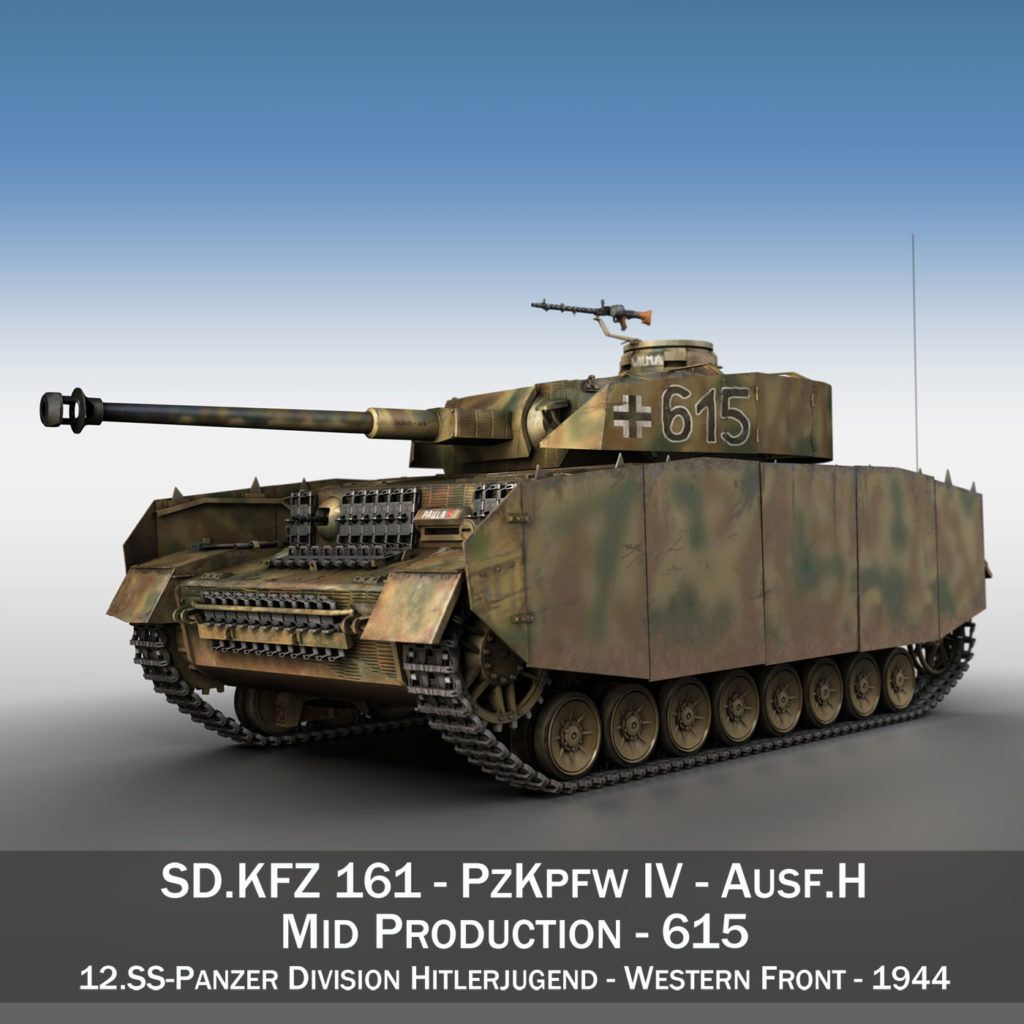 PzKpfw IV - Panzer 4 - Ausf.H - 615 3D Model - FlatPyramid
