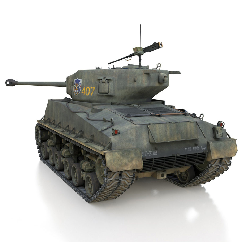 M4A3E8 Sherman - JGSDF - 3318 3D Model - FlatPyramid
