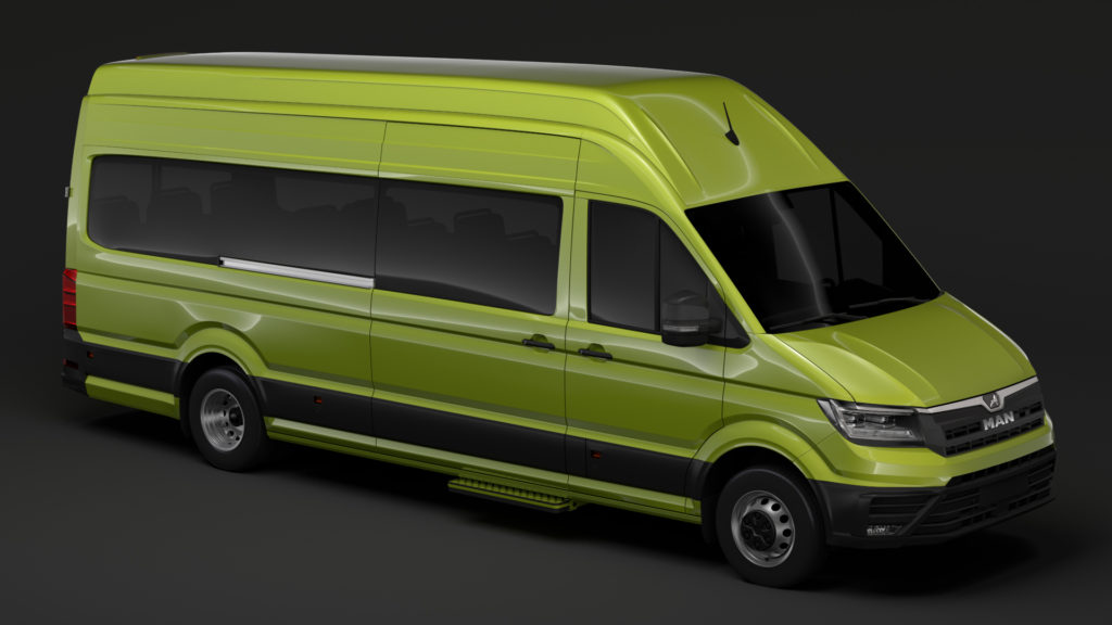 MAN TGE L4H3 Window Van 2018 3D Model - FlatPyramid
