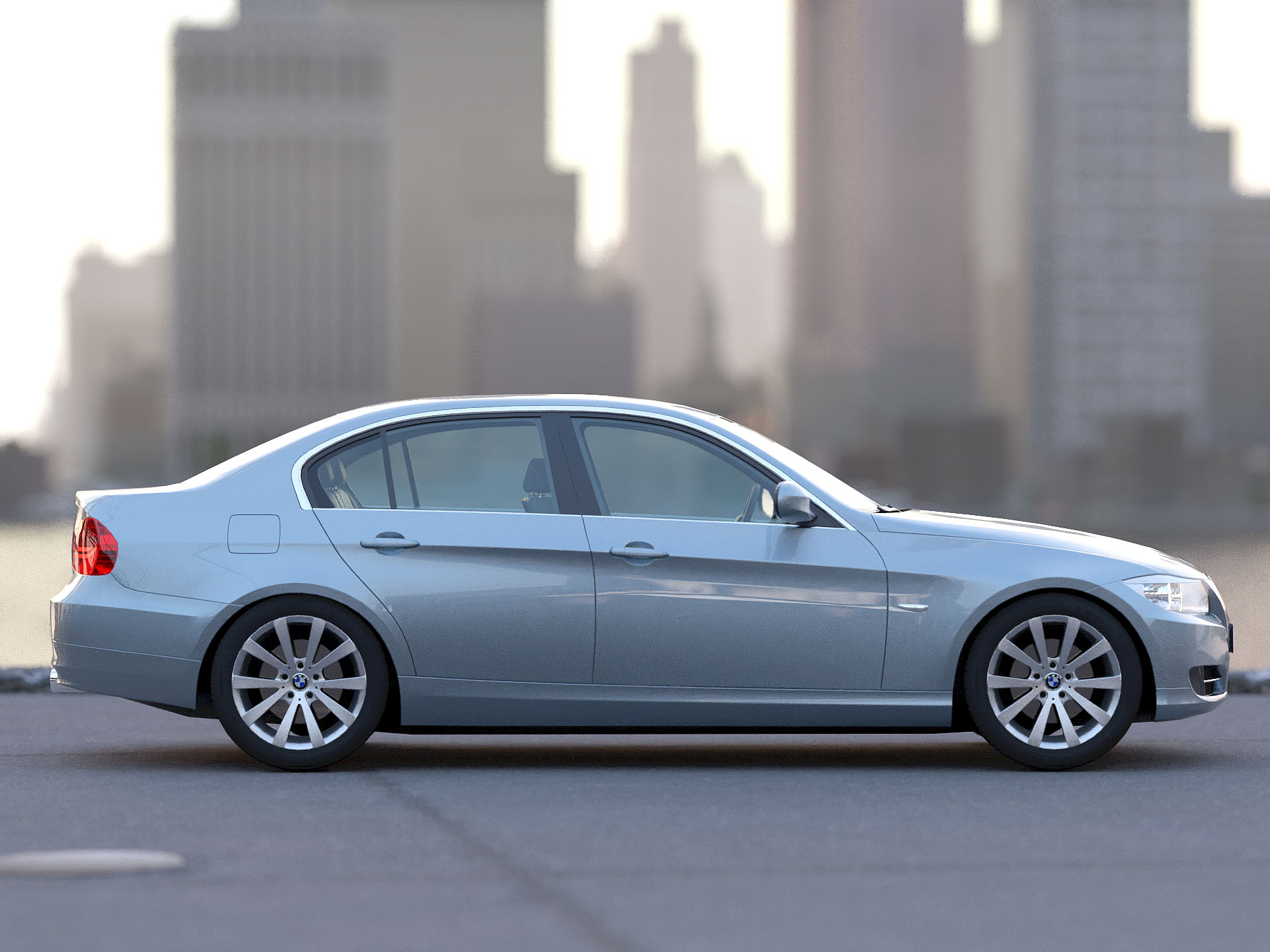 E90 3-series sedan 2009 3D Model - FlatPyramid