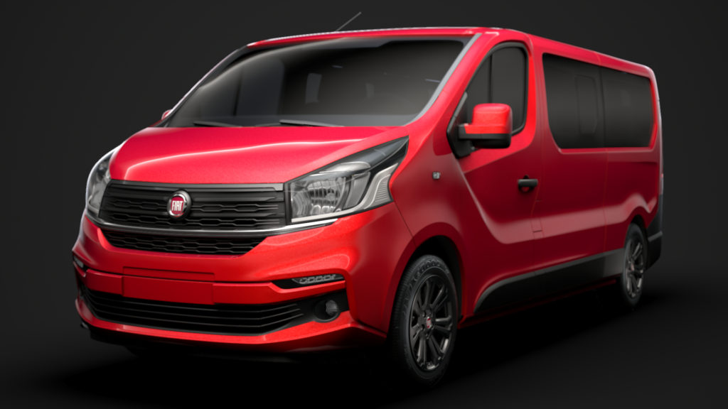 Fiat Talento Minibus LWB 2019 3D Model - FlatPyramid