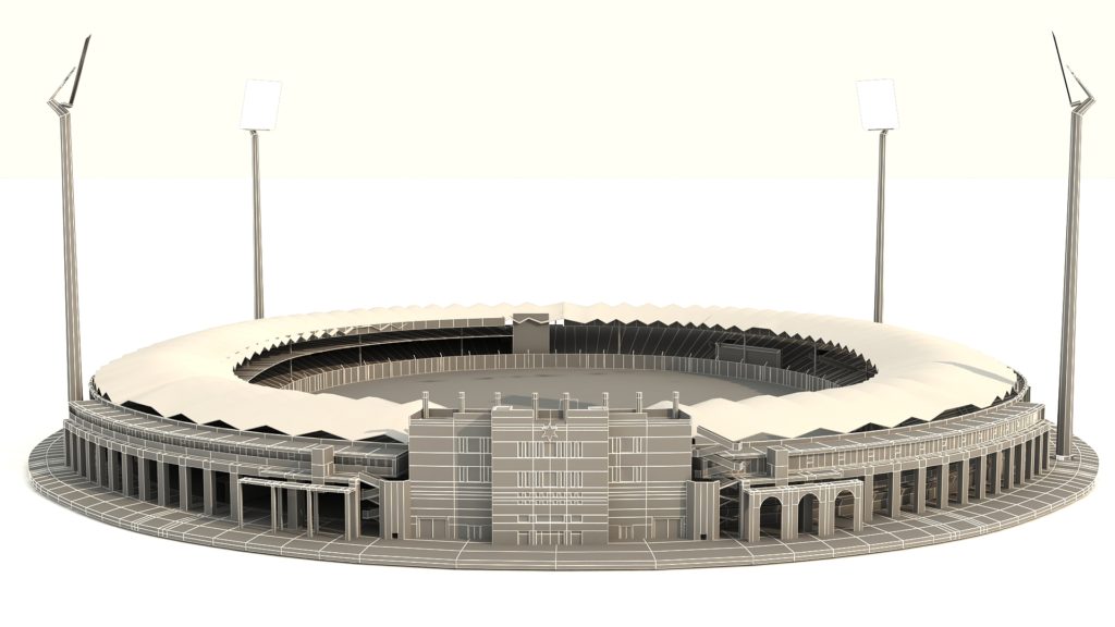 National Cricket Stadium 3D Model - FlatPyramid