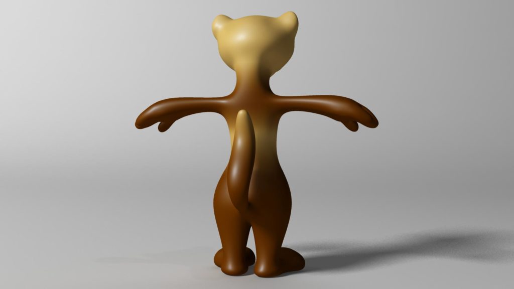 Cartoon Ferret Rigged 3D Model - FlatPyramid